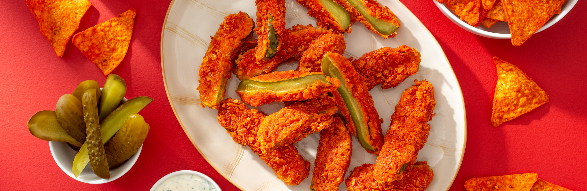 DORITOS® FLAMIN' HOT® Nacho Air Fryer Dill Pickle Spears with Tangy ...